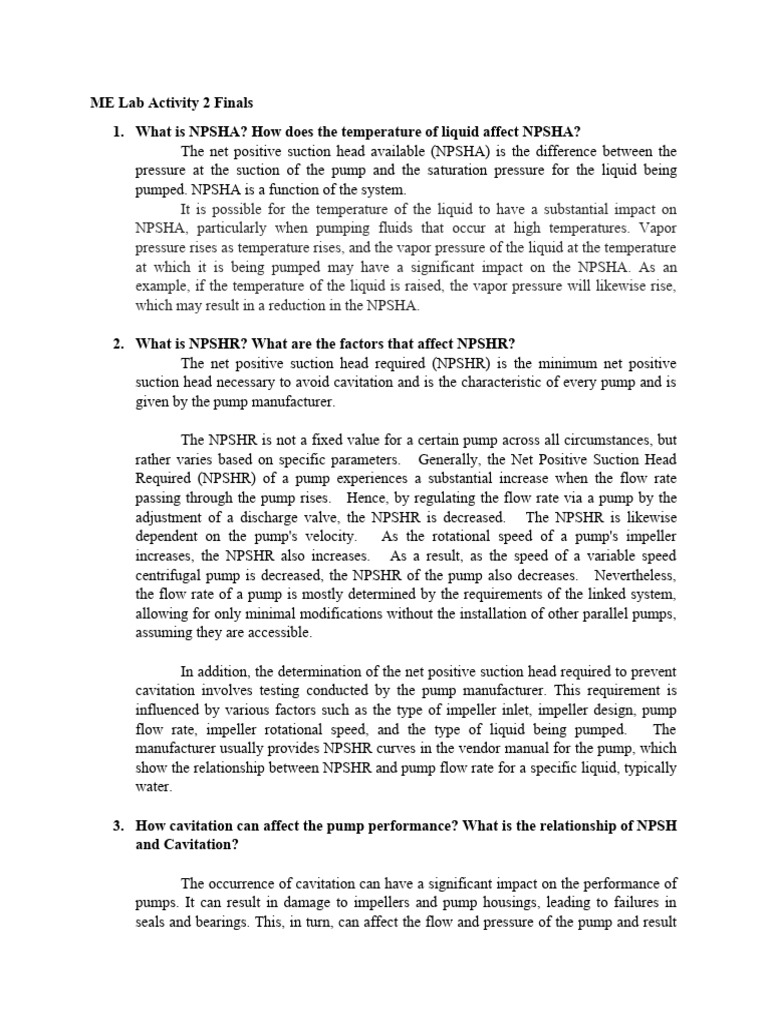 ME Lab Activity 2 Finals | PDF | Pump | Hydraulics