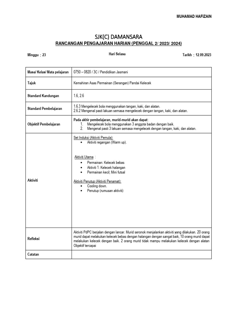 Cikgu Hafizain RPH M23 | PDF | Question | Vocabulary