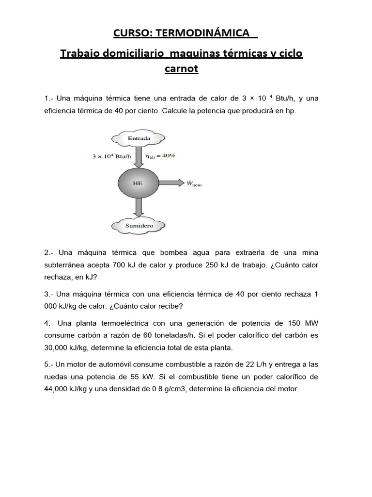 Trabajo Domiciliario #5 - Máquinas Térmicas y Ciclo de Calor 2022 2 ...