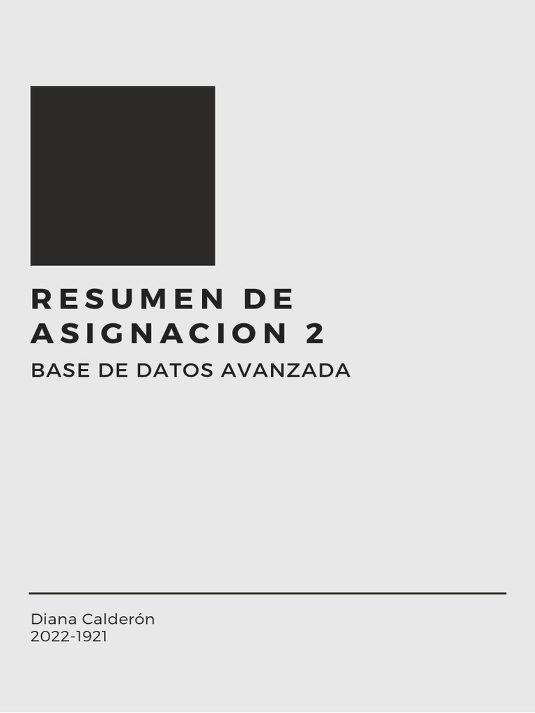 Resumen BD | PDF | Computación distribuída | Bases de datos