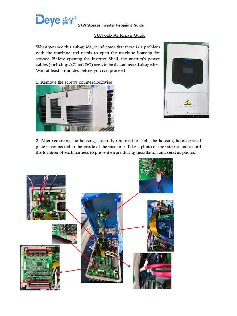 Remove The Screws Counterclockwise: 5KW Storage Inverter Repairing ...