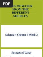 Grade 4 Science: Water Sources & Uses | PDF | Water | Fresh Water