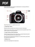 Mengenali Fungsi Tombol Dan Bagian Kamera DSLR | PDF | Komputer