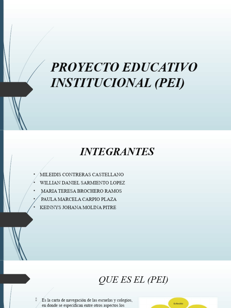 Proyecto Educativo Institucional Pei Pdf