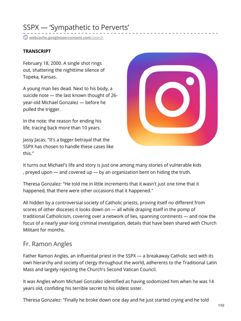 SSPX Sympathetic To Perverts | PDF