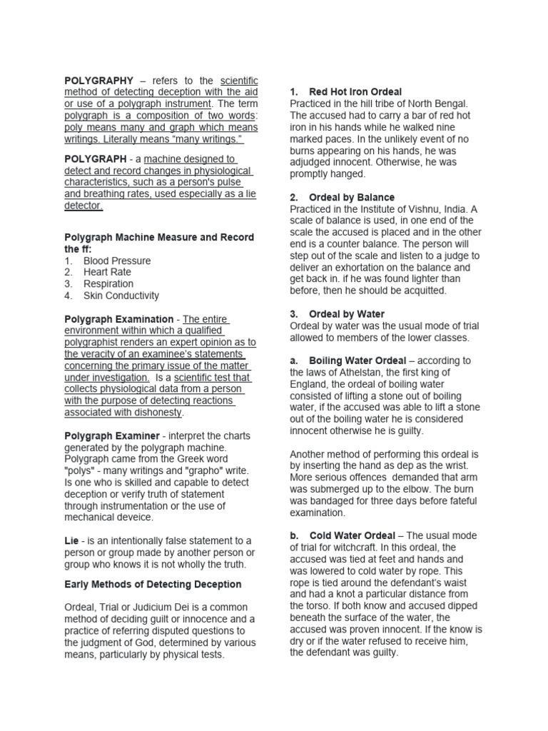 POLYGRAPHY | PDF | Polygraph | Nonverbal Communication