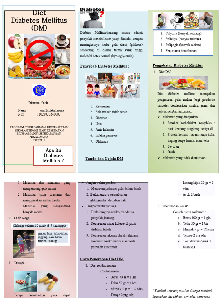 Leaflet Diet DM | PDF