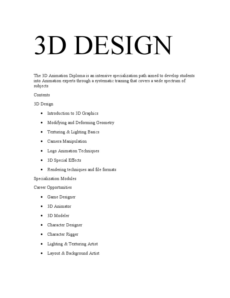 3D Design | PDF