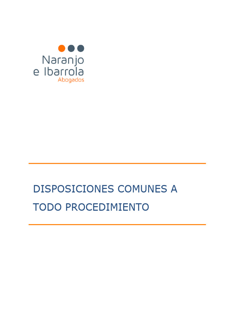 Disposiciones Comunes | PDF | Ley procesal | Sentencia (ley)