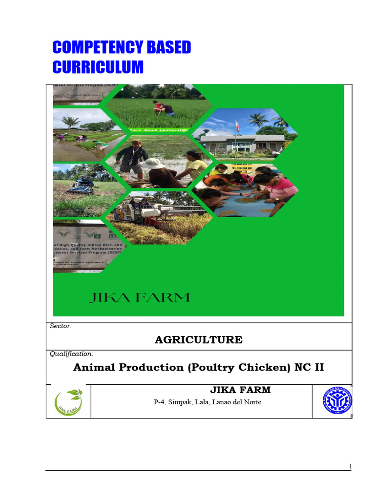 CBC Animal Production (Poultry Chicken) NC II | PDF | Occupational ...