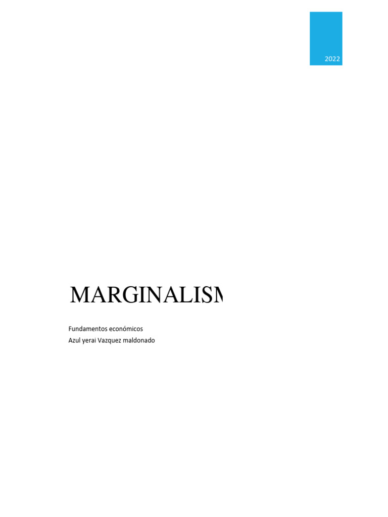 Marginalismo | PDF | Oferta (economía) | Ciencias económicas