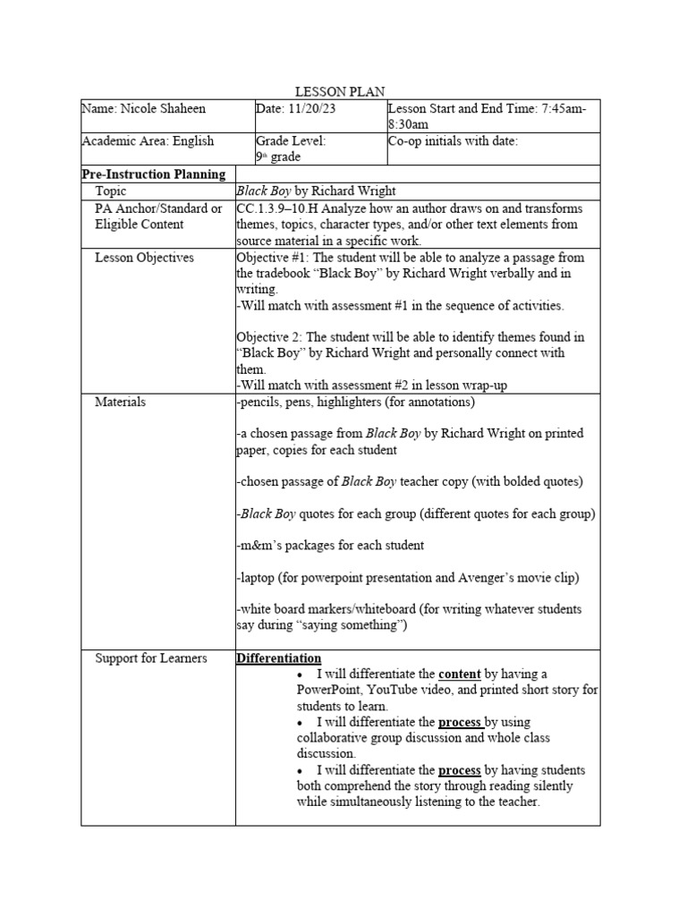 Lesson Plan | Download Free PDF | Lesson Plan | Communication