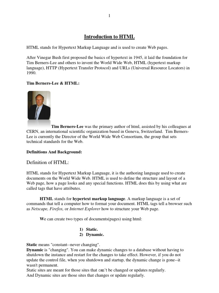 HTML Seminar | PDF | Html | Html Element