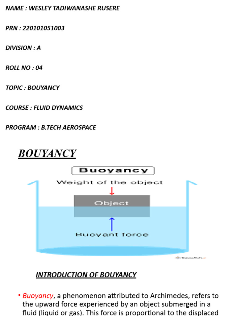 Buoyancy in Fluid Dynamics | PDF | Buoyancy | Soft Matter