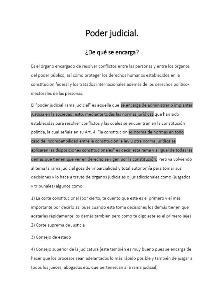 Poder Judicial | PDF | Judicaturas | Instituciones gubernamentales