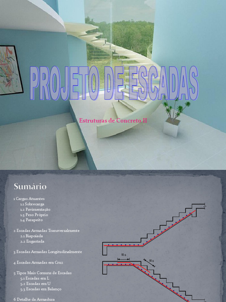 7-Projeto de Escadas-R01 | PDF | Viga | Elementos arquitetônicos