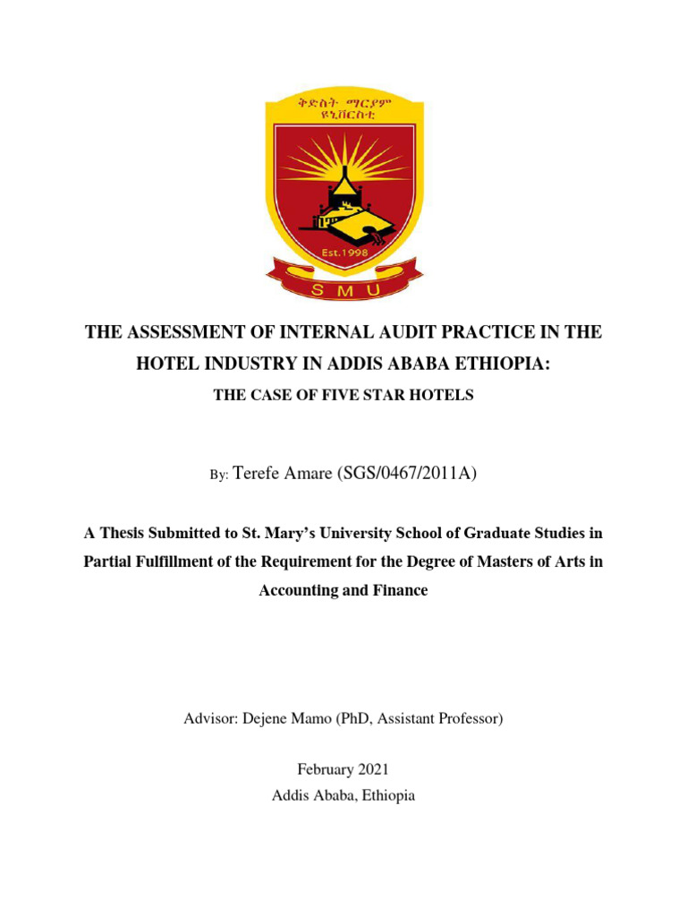 Thesis Final (Terefe Amare) | PDF | Internal Audit | Audit