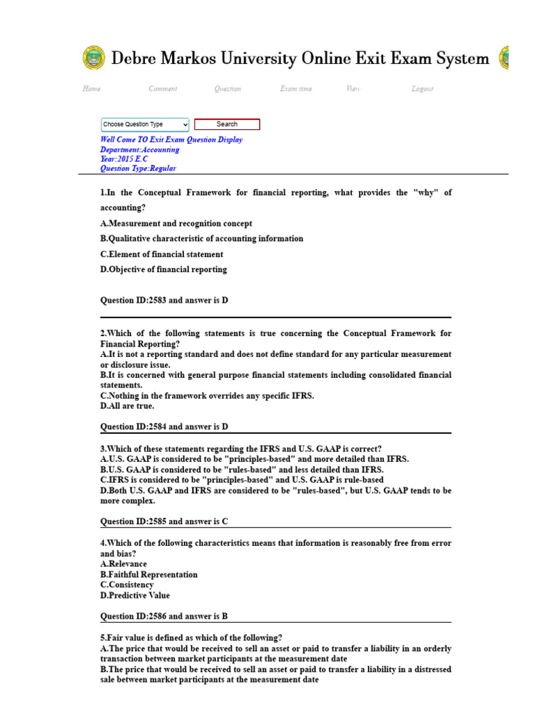 DMU ACFN Model Exam | PDF | Debits And Credits | Fair Value