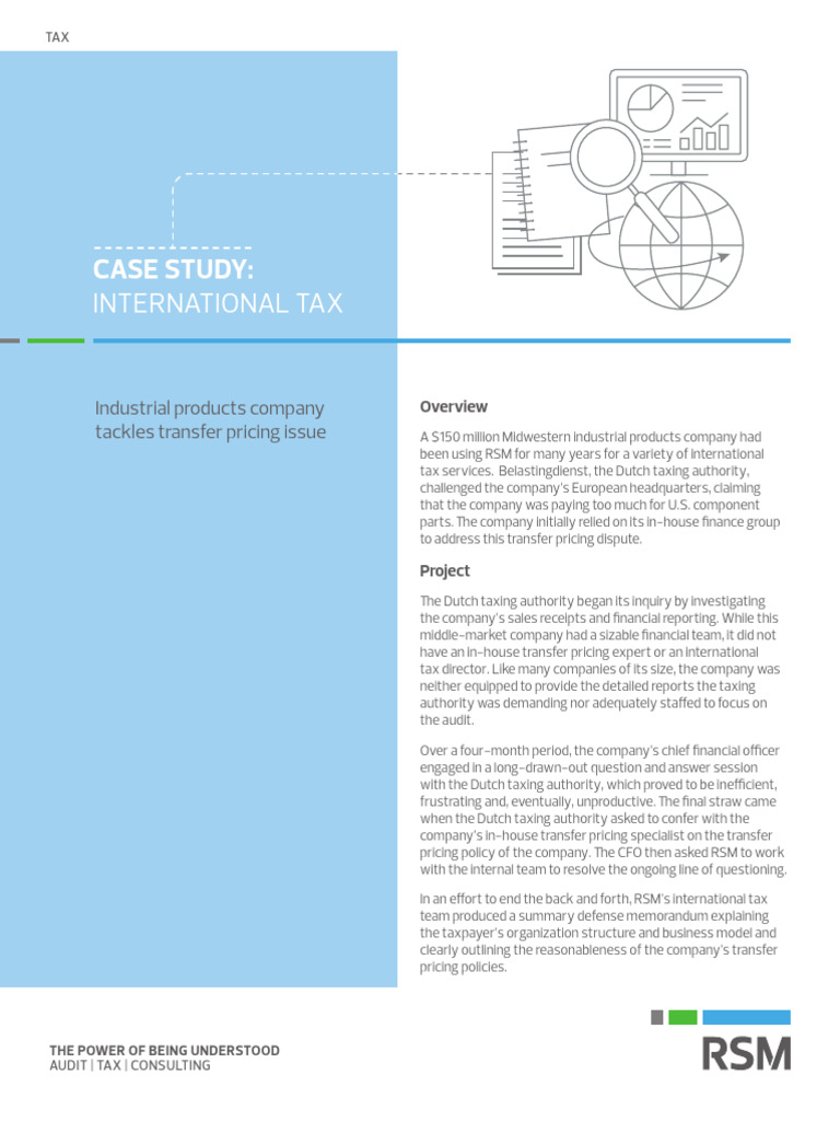 International Tax Case Study | PDF | Business | Economies