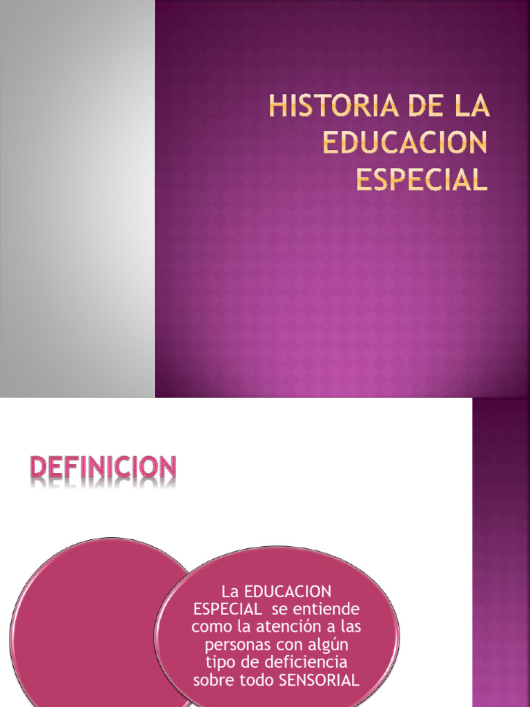 Historia de La Educacion Especial | PDF | Educación especial | Plan de estudios