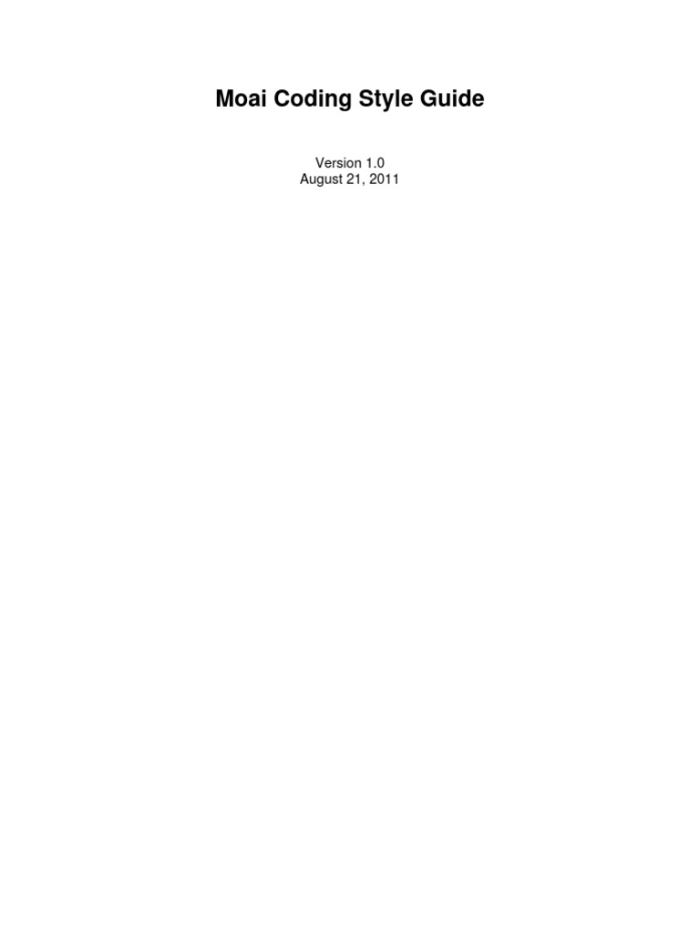 Moai Coding Style Guide | PDF | Objective C | C++