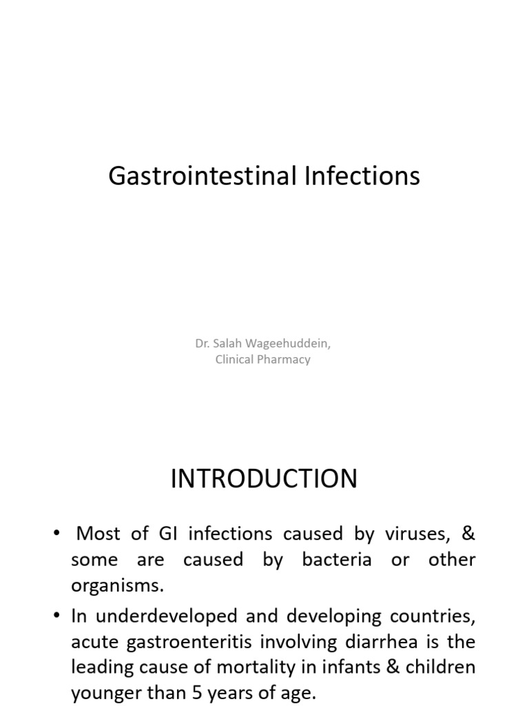 GI Infections | PDF | Diarrhea | Cholera