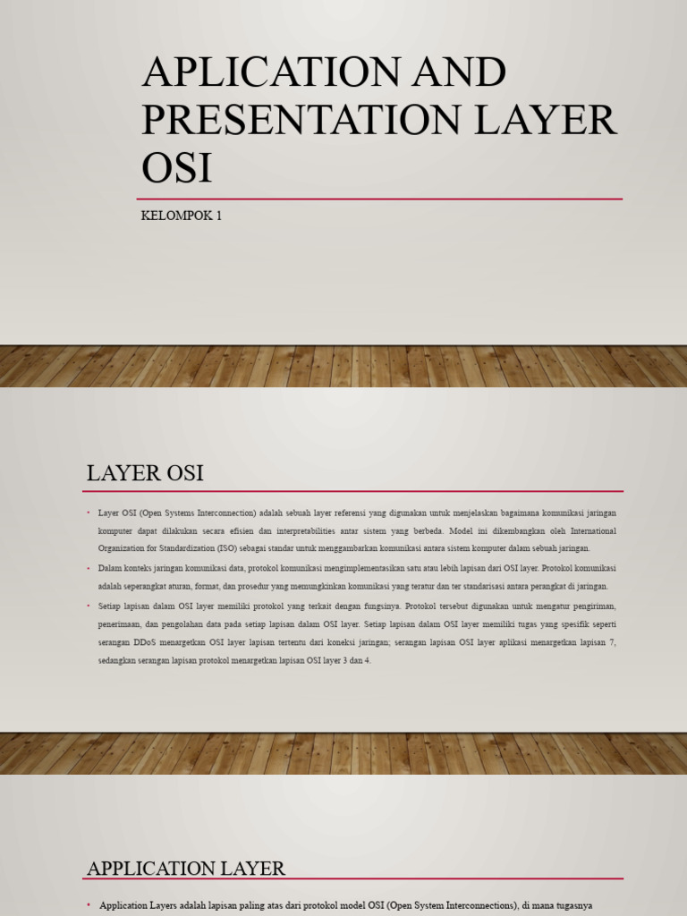 Aplication and Presentation Layer Osi | PDF