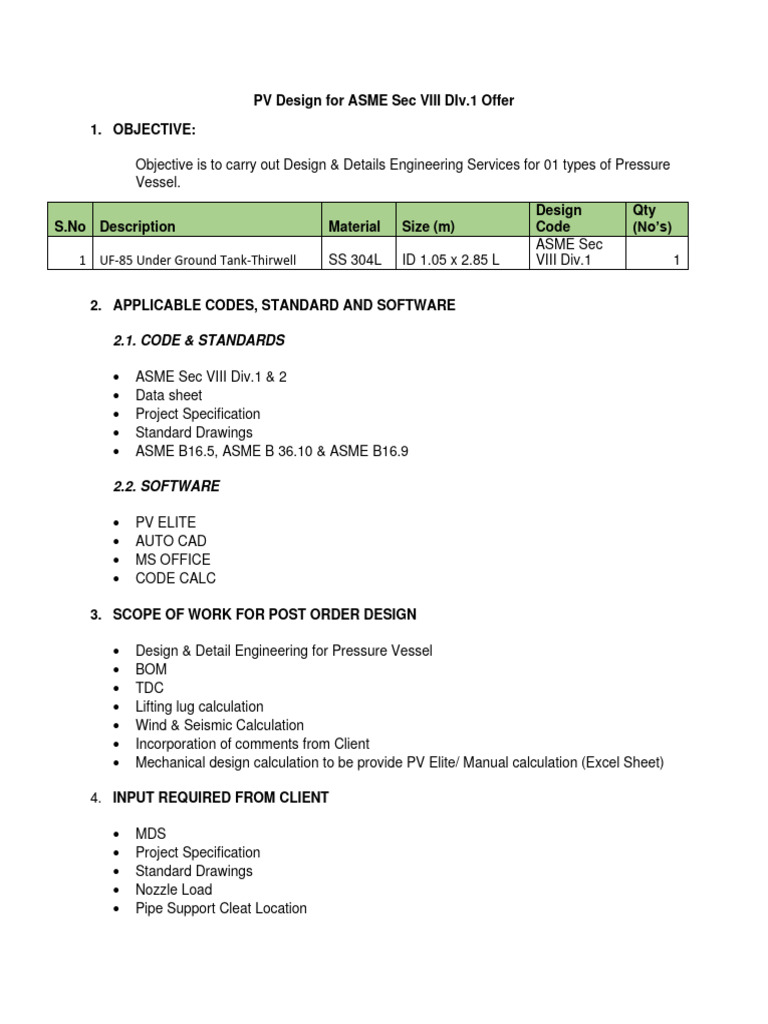 ASME PV Design Offer | PDF | Mechanical Engineering | Engineering