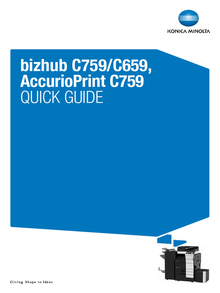 KM Bizhub - c759 | PDF | Computer Network | Fax