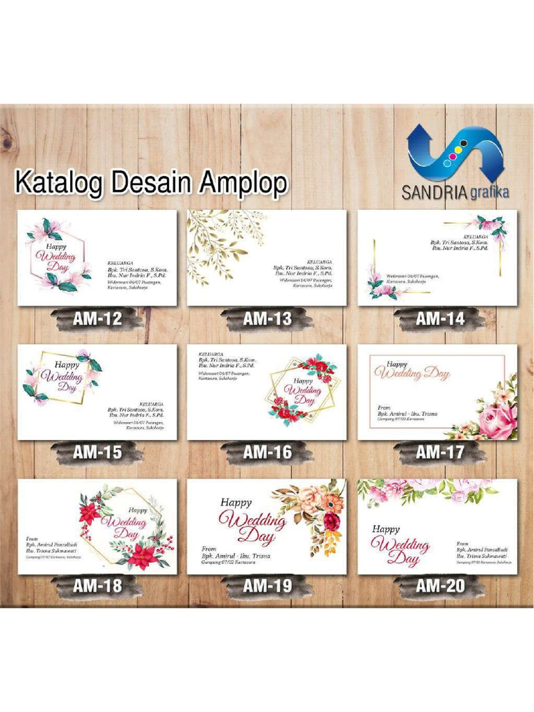 Desain Amplop Kondangan Tinggal Print 0 | PDF