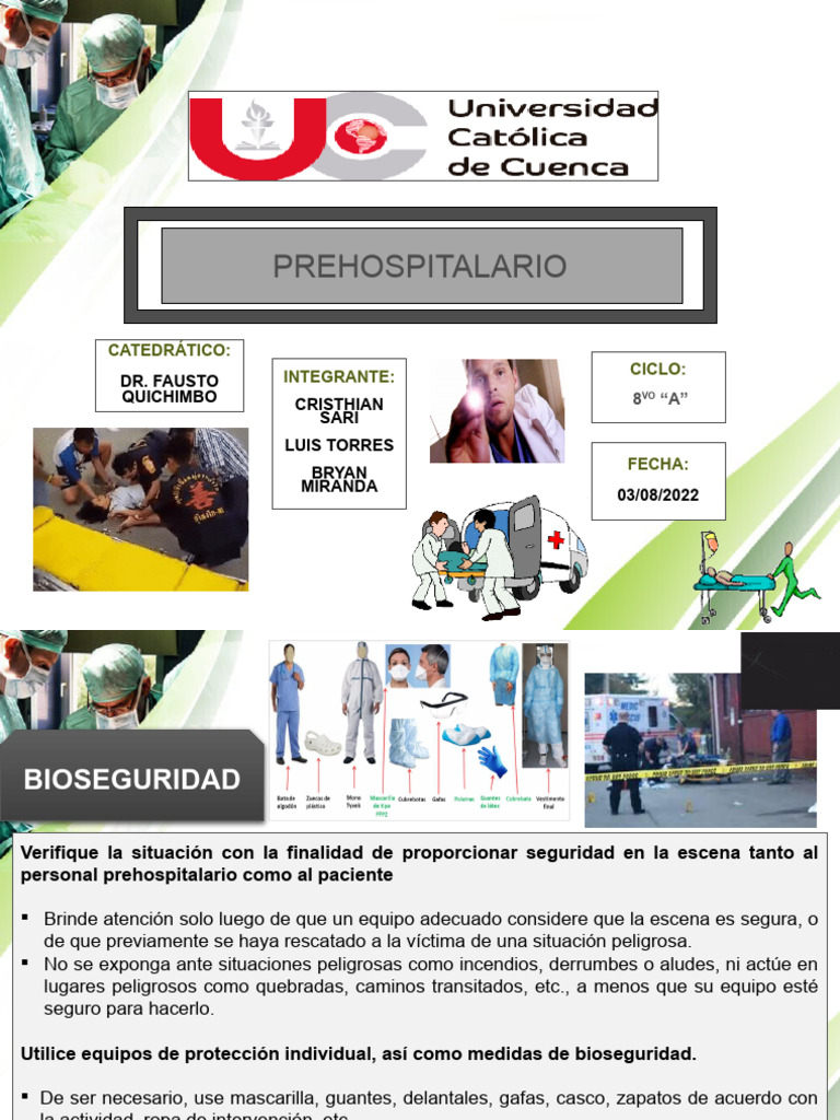 Expo Pre Hosp | PDF | Medicina CLINICA | Especialidades Medicas