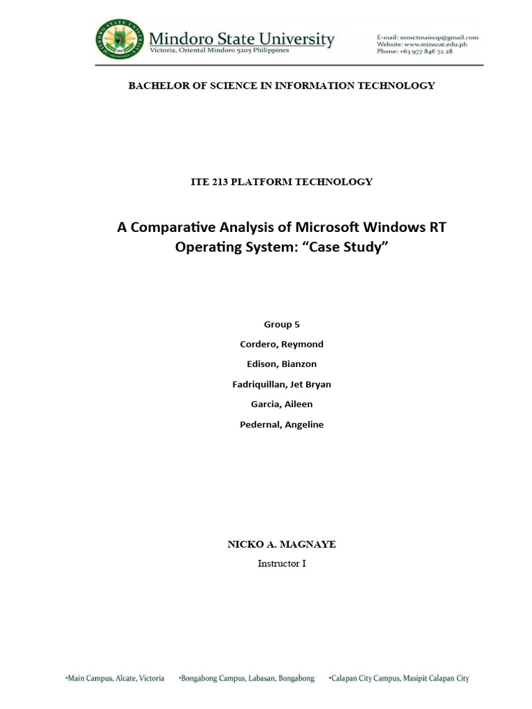 Windows RT Case Study | PDF | Windows 8 | Microsoft Windows