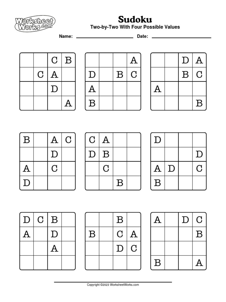 WorksheetWorks Sudoku 1 | PDF