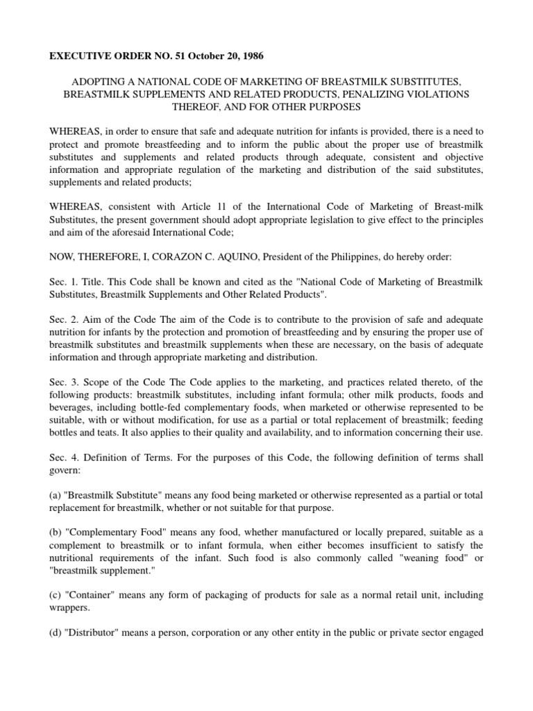 Executive Order 51 | PDF