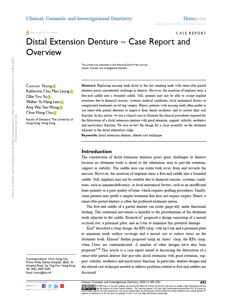 Case Report and Overview | PDF | Dentures | Dental Implant