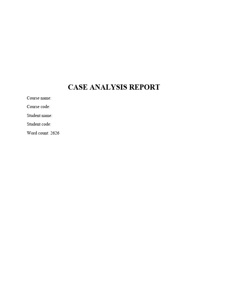 Case Analysis Report | PDF | Attitude (Psychology) | Consumer Behaviour