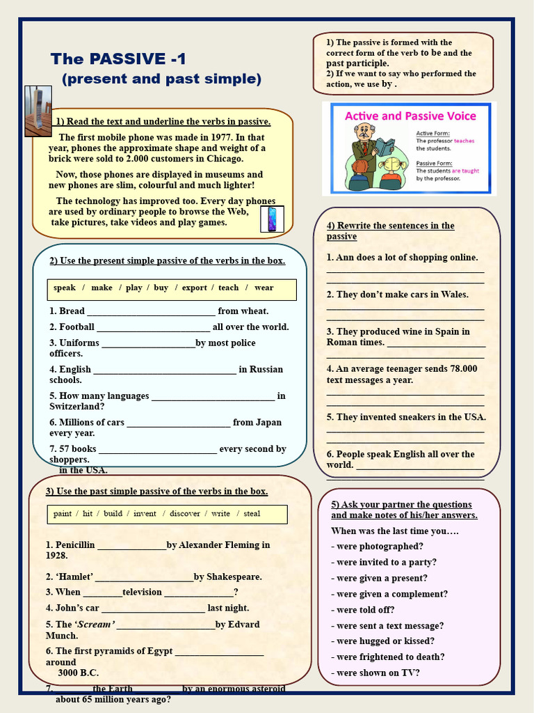 The Passive 1 Present and Past | PDF | Verb | English Language