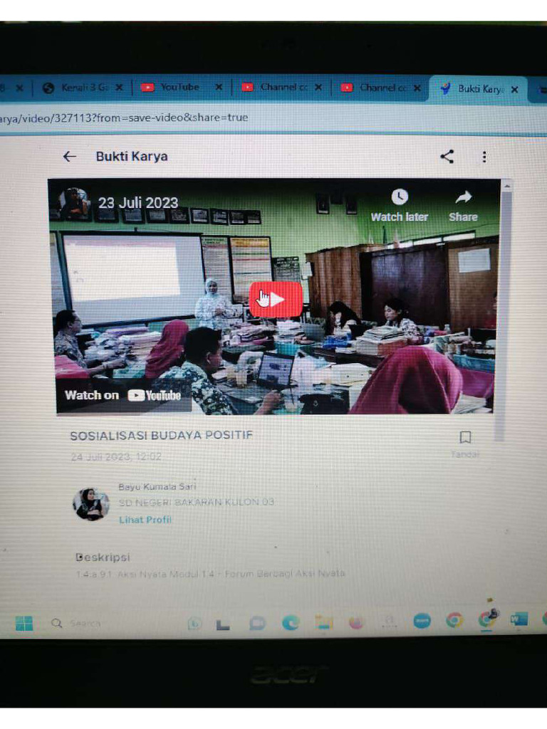 Screenshoot Unggah Di PMM (BUKTI KARYA) | PDF