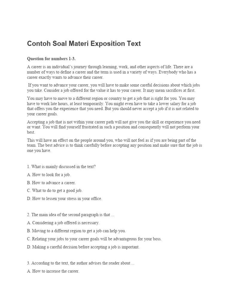 Contoh Soal Materi Exposition Text | PDF | Vegetarianism | Dieting