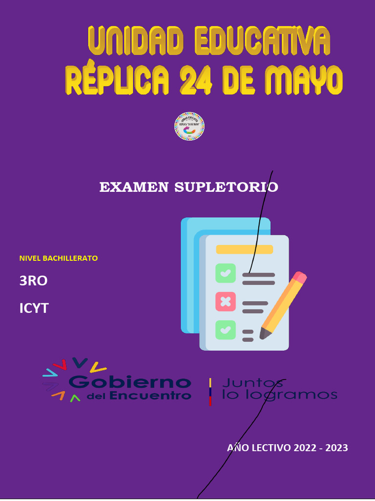 3 Bgu. Icyt. Sup - Bachillerato Estd | PDF | Evaluación | Science