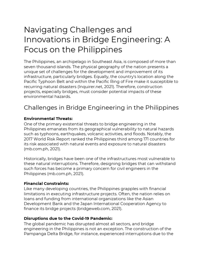 Bridge Engineering | PDF | Philippines | Natural Disasters