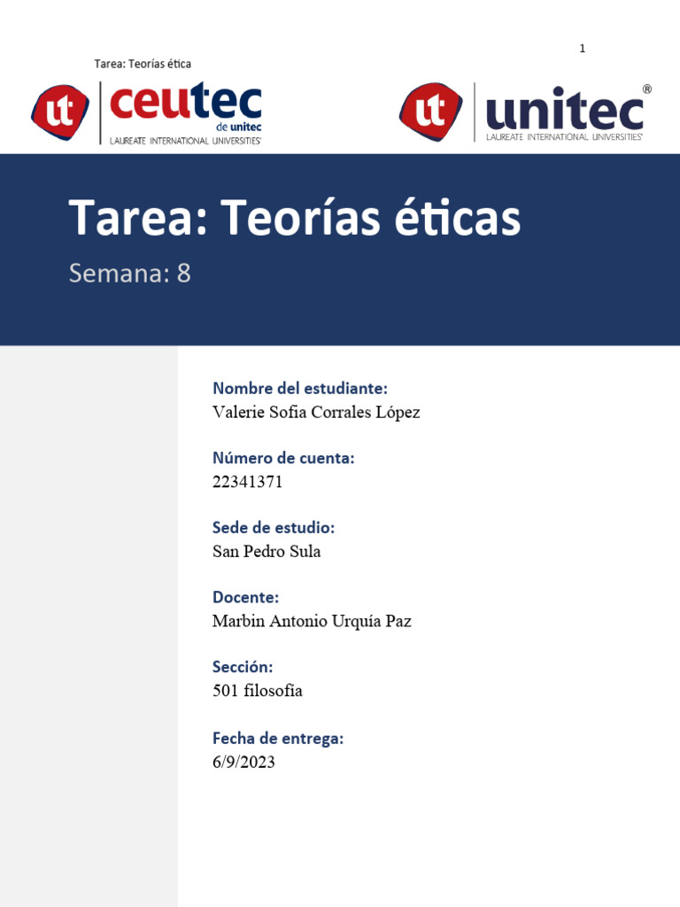 Tarea Teorias Eticas | PDF | Estoicismo | Utilitarismo