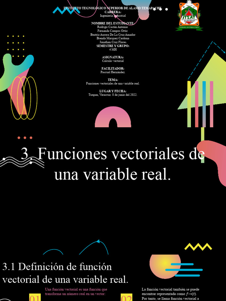 Diapositivas de La Unidad Tres | PDF | Vector Euclidiano | Integral