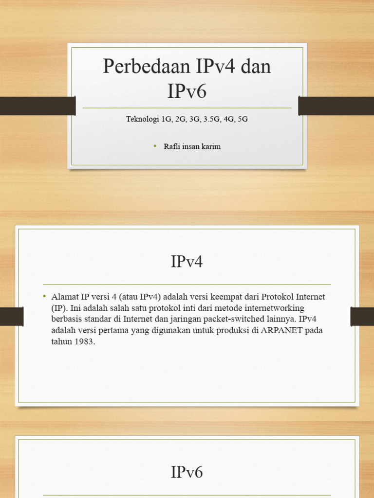 IPv4 Dan IPv6 | PDF