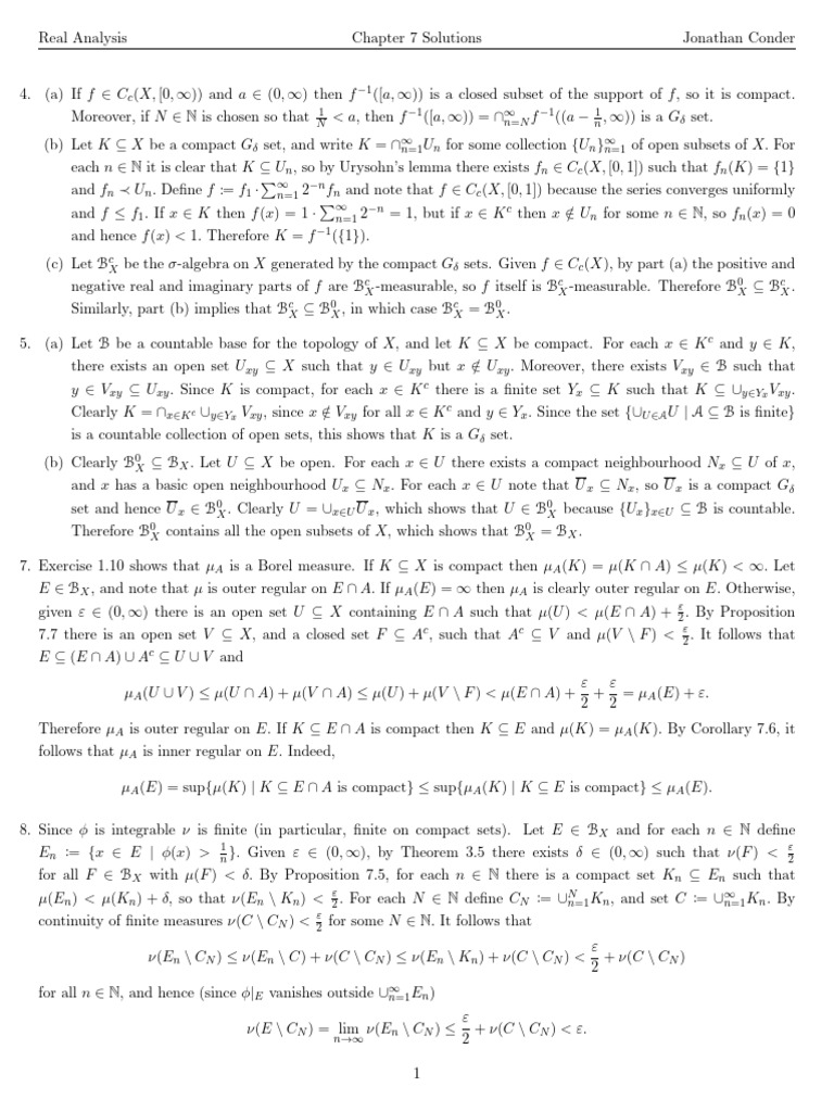 ch7 Folland | PDF | Mathematical Relations | Mathematical Analysis
