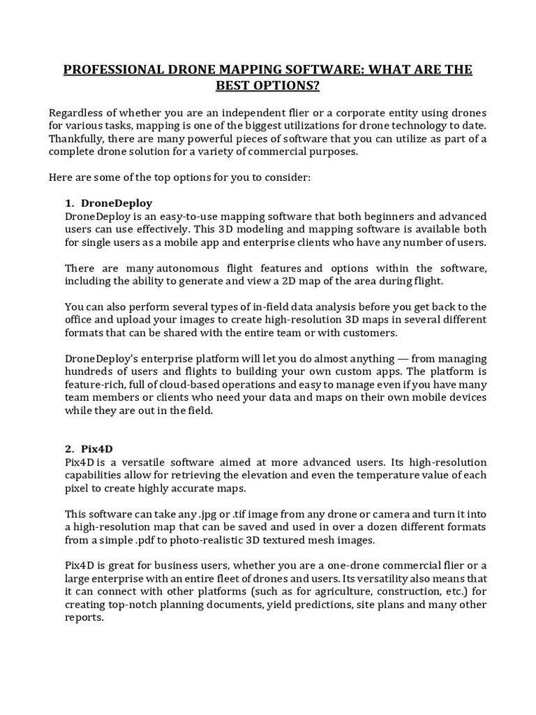 Professional Drone Mapping Software Pdf Unmanned Aerial Vehicle Accuracy And Precision