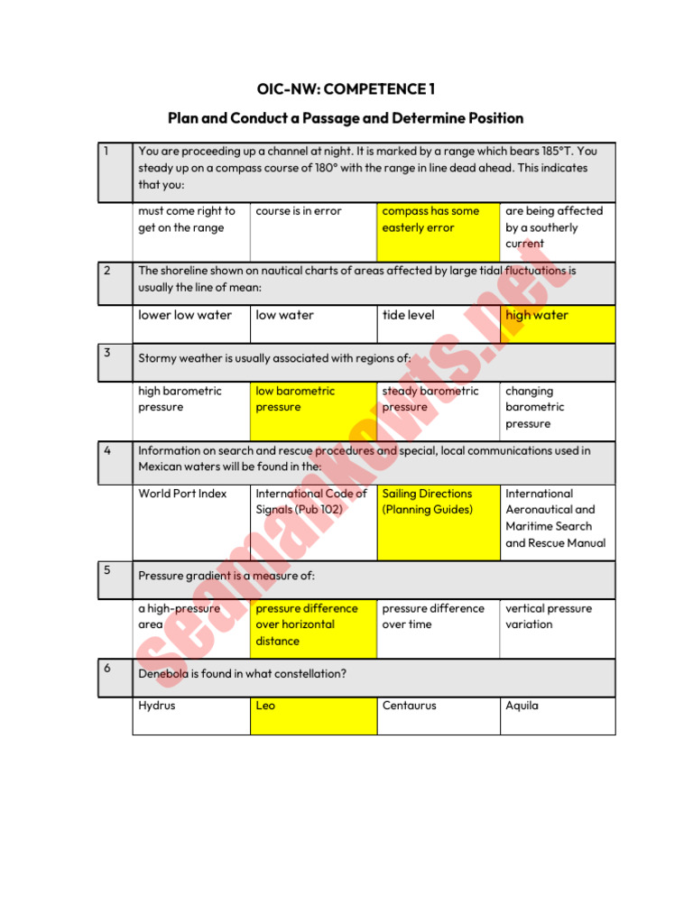 Oic-Nw C1 | PDF | Tide | Equator