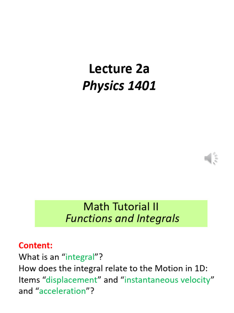 Microsoft PowerPoint - Physics 1401 Lecture 2 | Download Free PDF ...