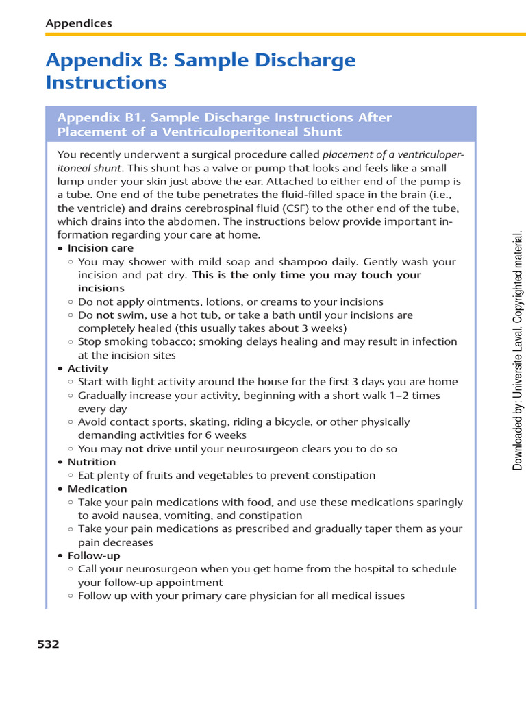 Appendix B Sample Discharge Instructions | PDF | Surgery | Constipation