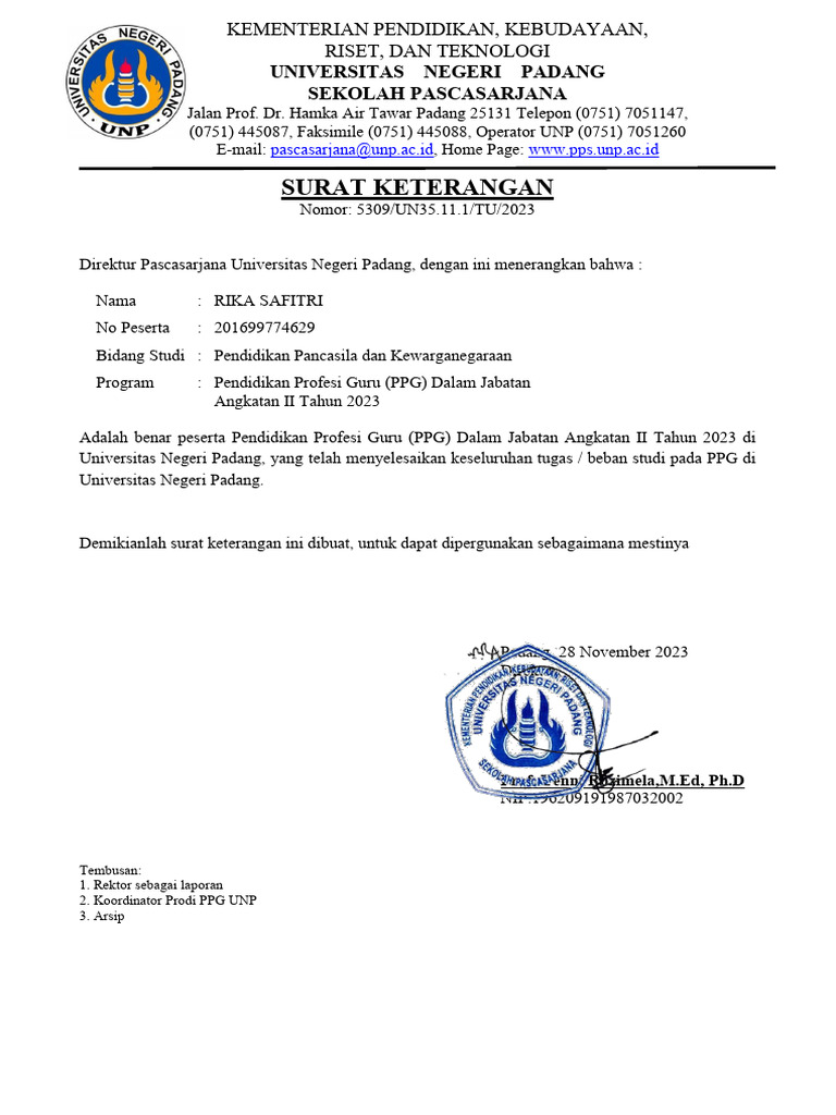 Dari PPG Untuk PKN Suket Telah Menyelesaikan Perkuliahan-24 | PDF